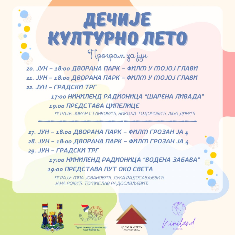 Peto tri 1941 | Počinje Dečje kulturno leto u Aranđelovcu
